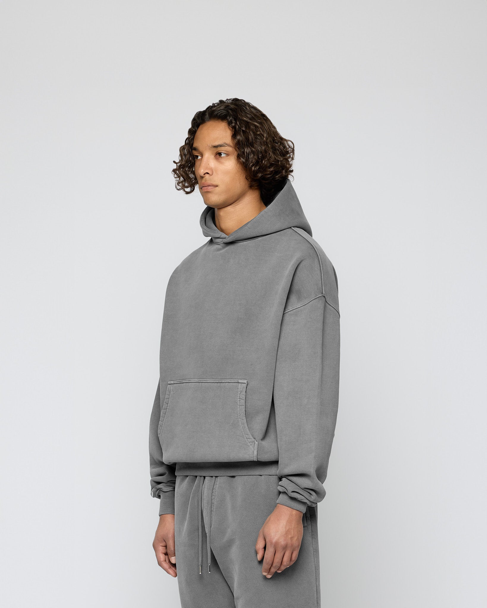 Heavy Stone Gray Basic Hoodie – eightyfiveclo