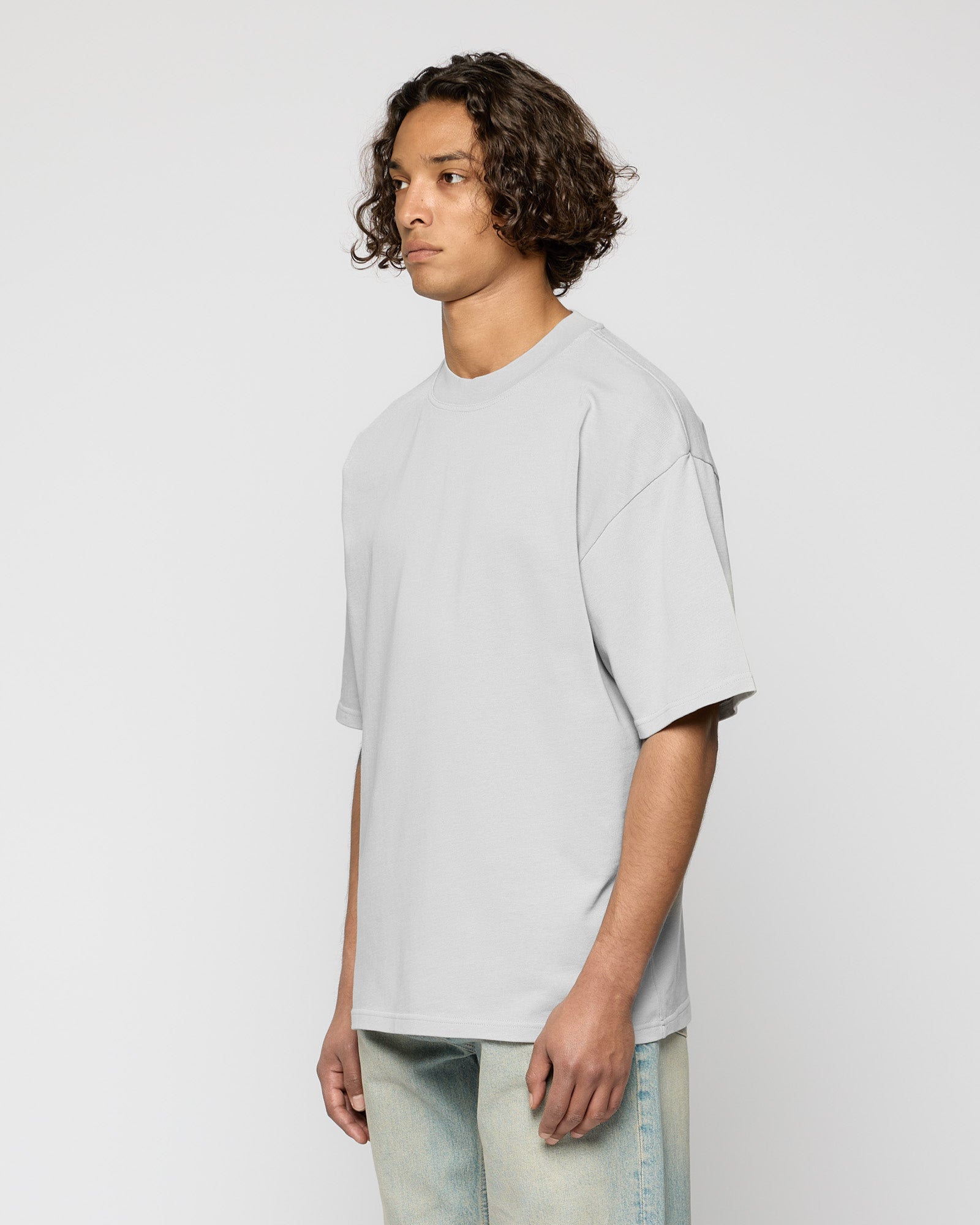 Heavy Light Gray Basic T-Shirt – eightyfiveclo