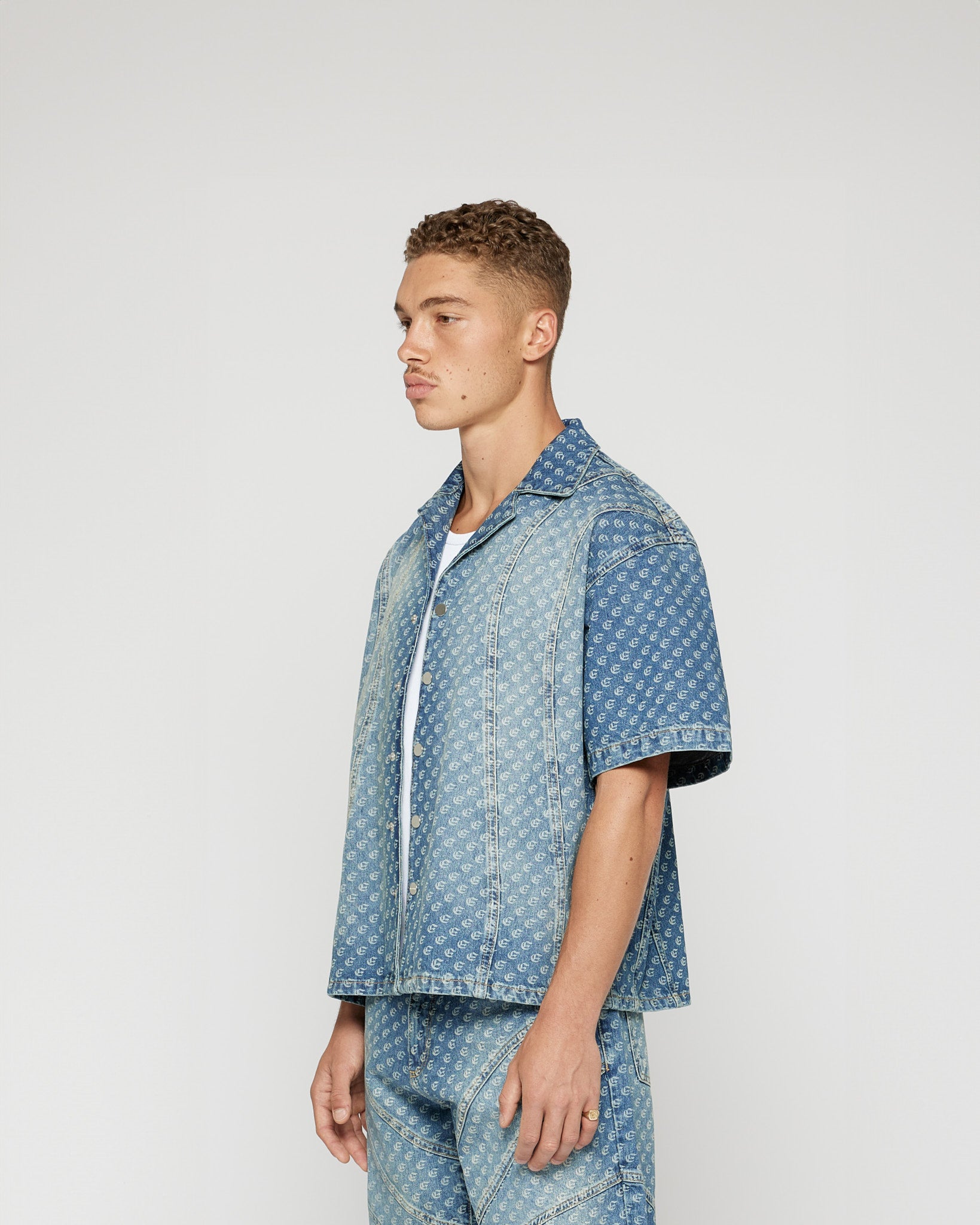 Monogram Denim Shirt – eightyfiveclo