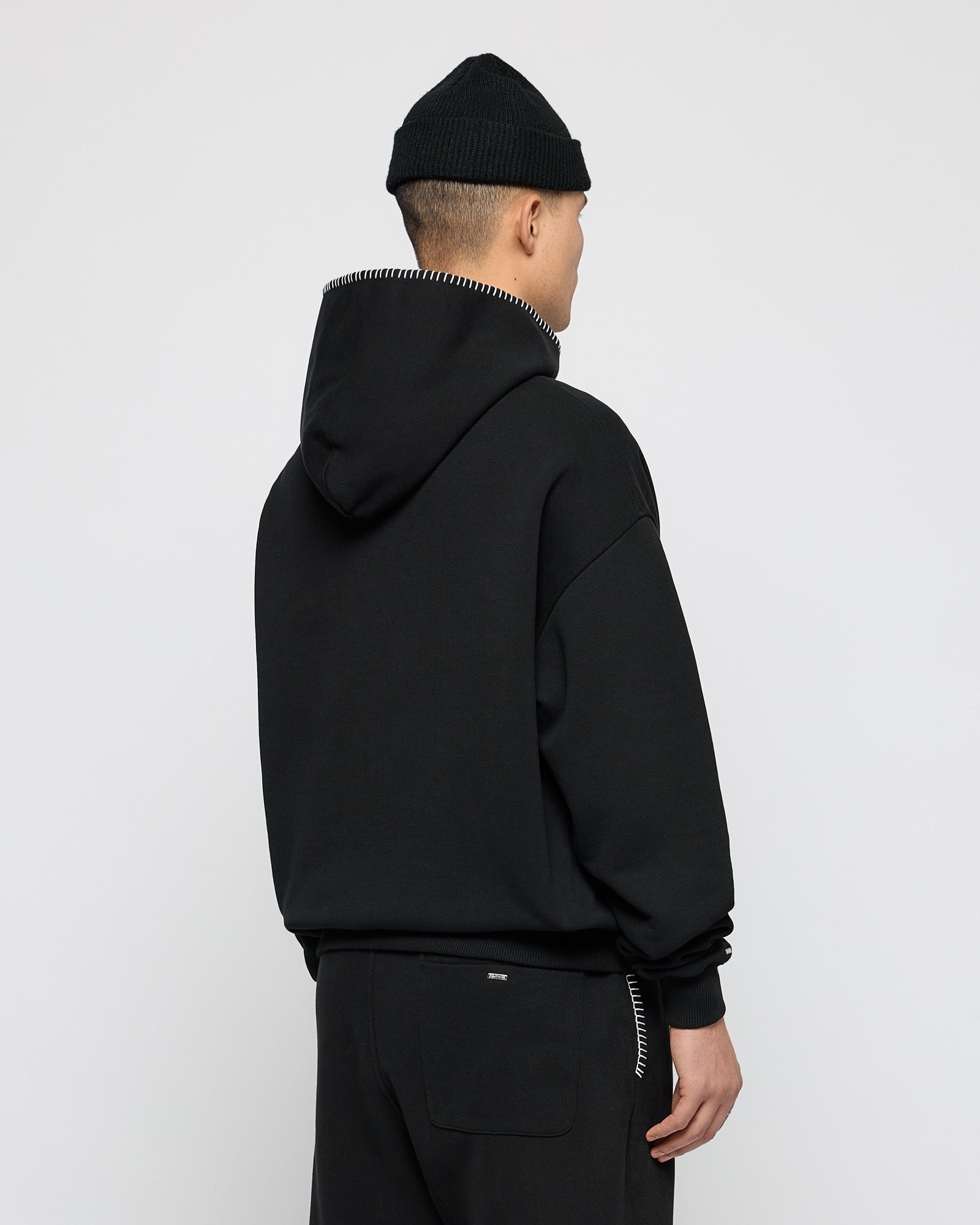 Contrast Whipstitch Hoodie – eightyfiveclo