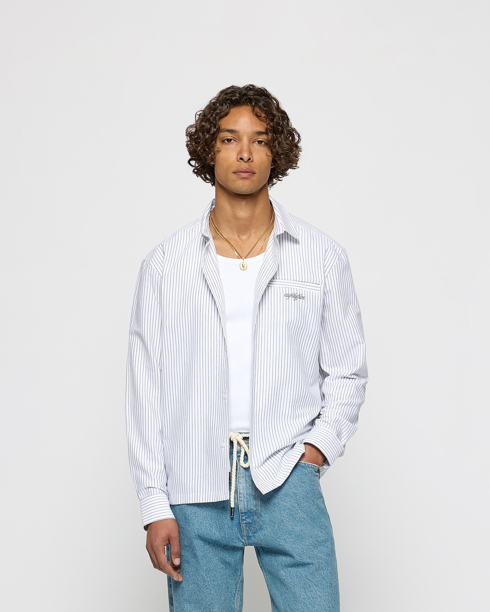 Long-sleeved striped shirt – eightyfiveclo