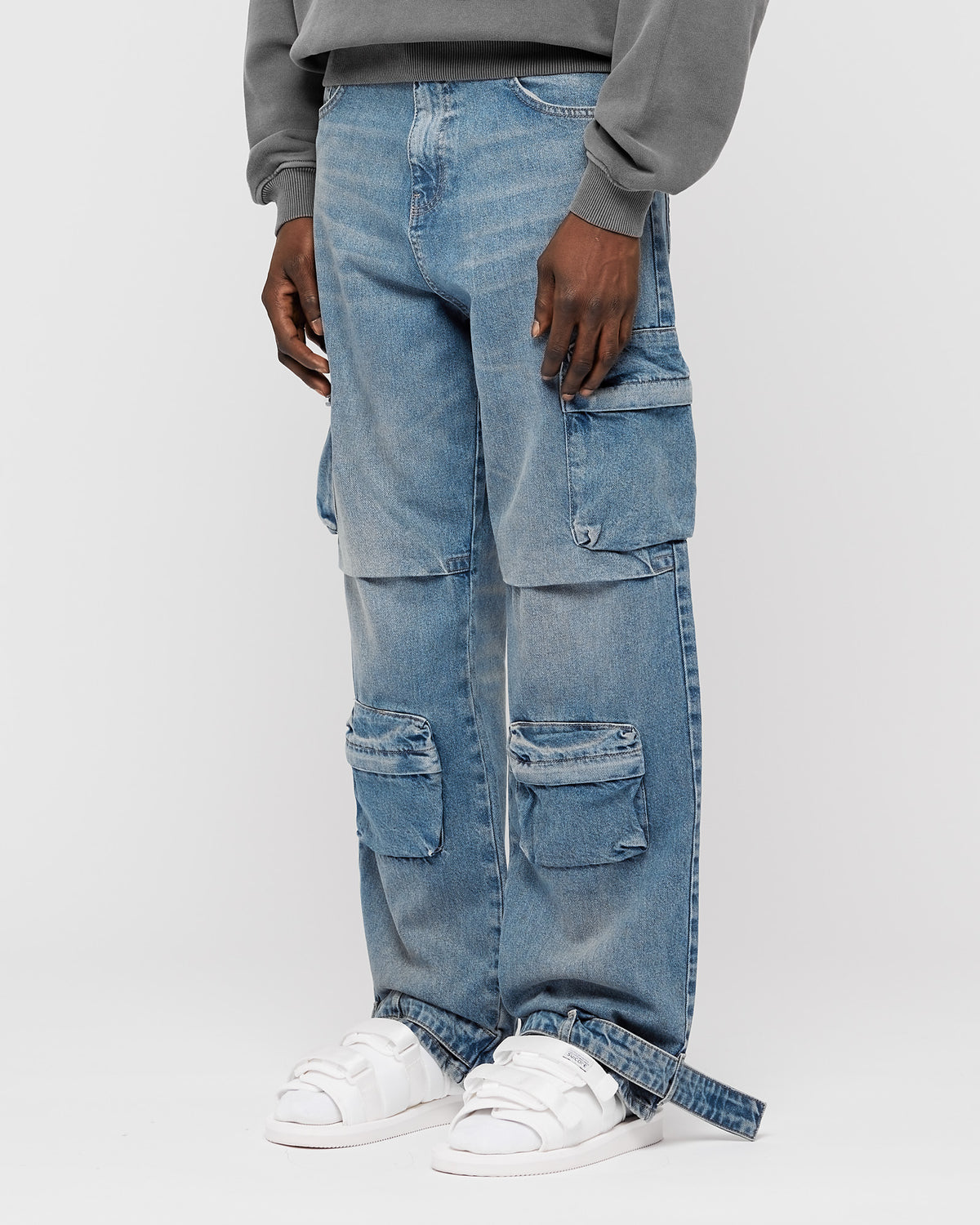 Denim cargo pants – eightyfiveclo