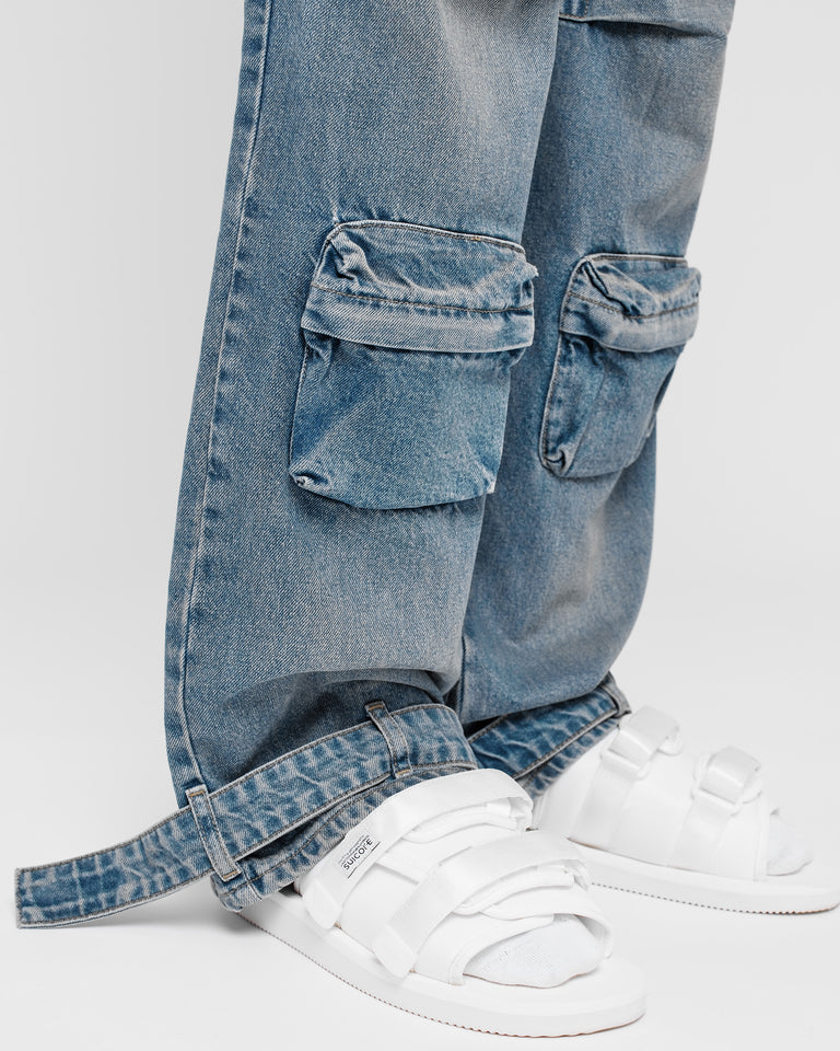 Denim Baggy Cargo Pants – eightyfiveclo