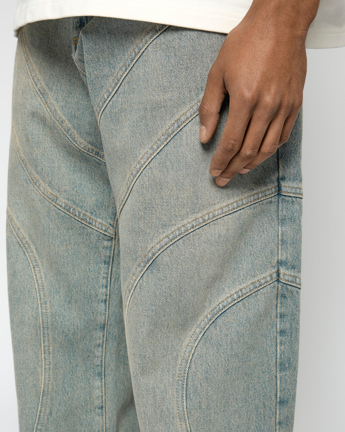 Dividing Seam Baggy Denim – eightyfiveclo
